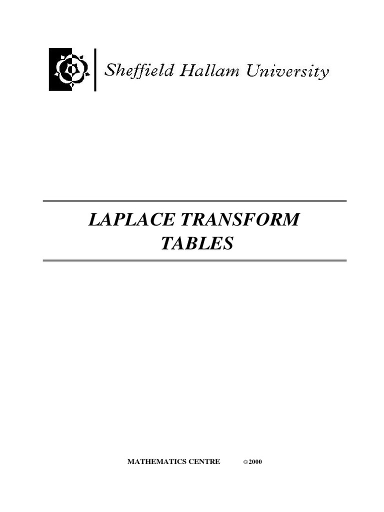 Laplace Transform Tables | PDF