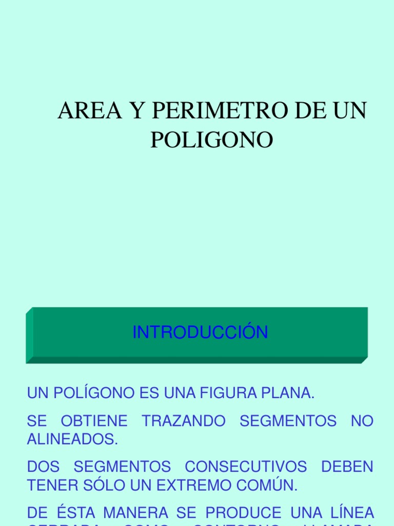 Perímetros y Áreas de Un Poligono | PDF | Rectángulo | Polígono