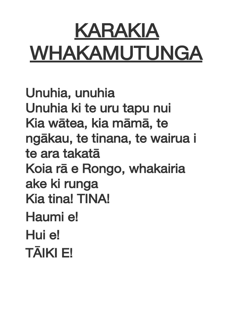 Karakia Whakamutunga | PDF