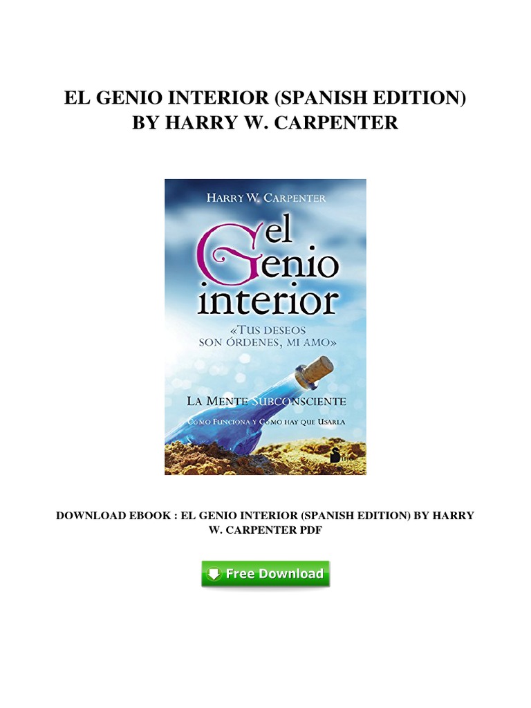 El Genio Interior Spanish Edition by Harry W Carpenter | PDF | E Books ...