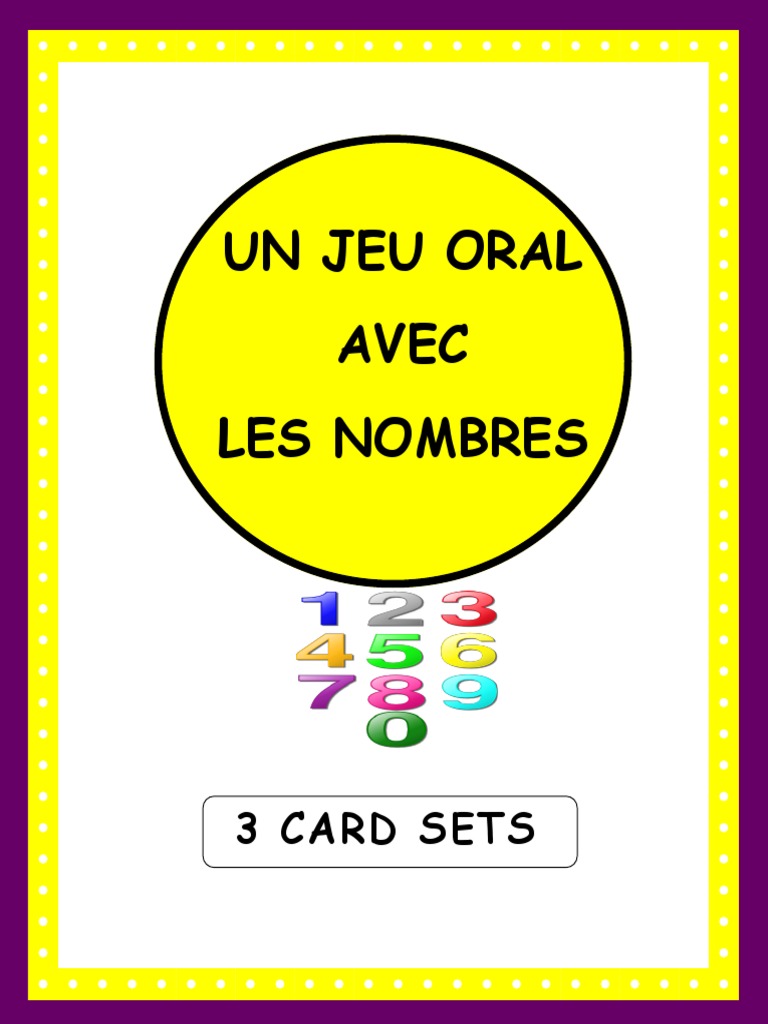 French Numbers Game Le Cercle Magique | PDF