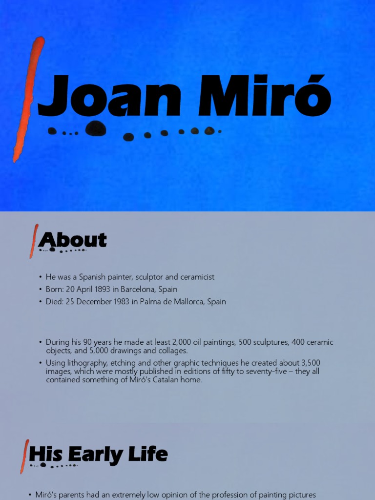Joan Miró Research | PDF | Still Life | Visual Arts