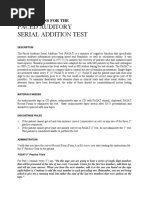Verbal Fluency Test (FAS Test) Instructions | PDF