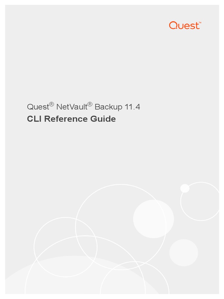 NetVaultBackup 11.4 CLIReferenceGuide | PDF | Command Line Interface | Information Technology
