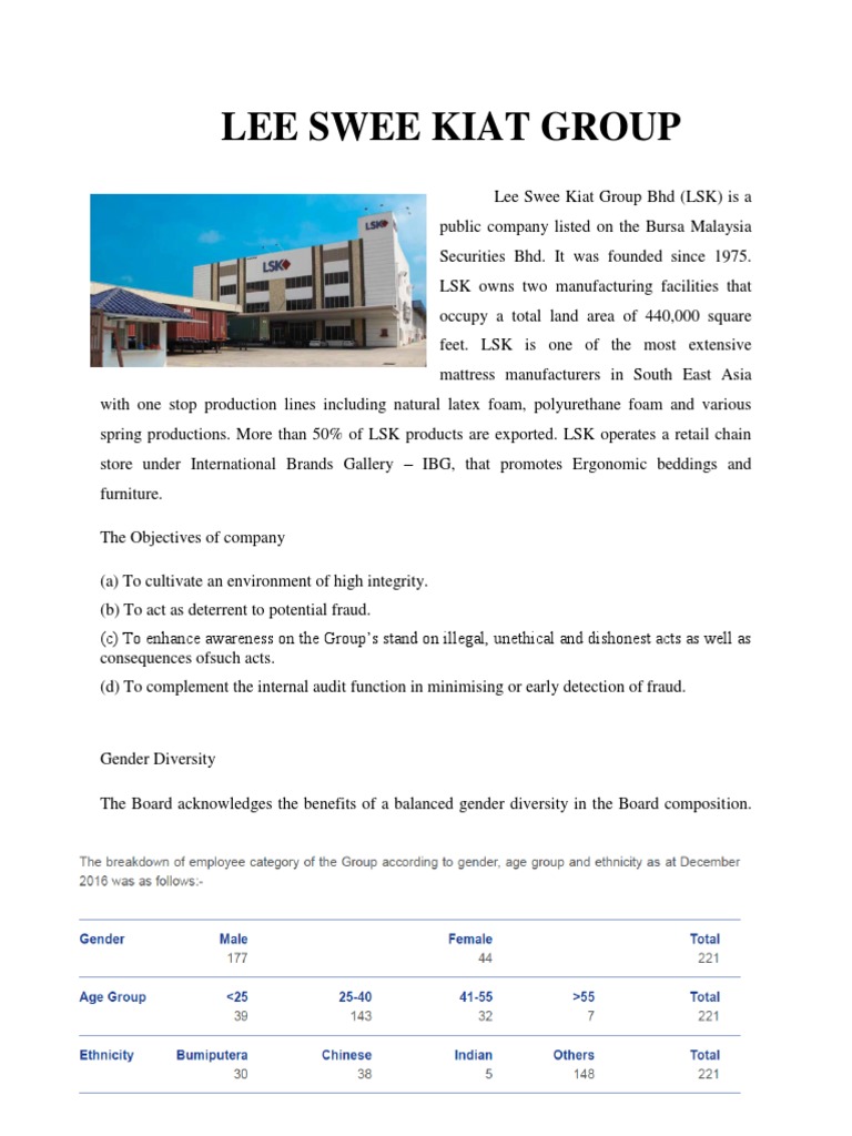 Lee Swee Kiat Group BHD | PDF | Board Of Directors | Business