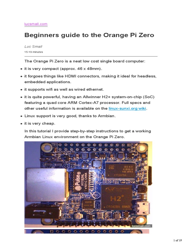 Orange PI Zero | PDF | Ip Address | Booting