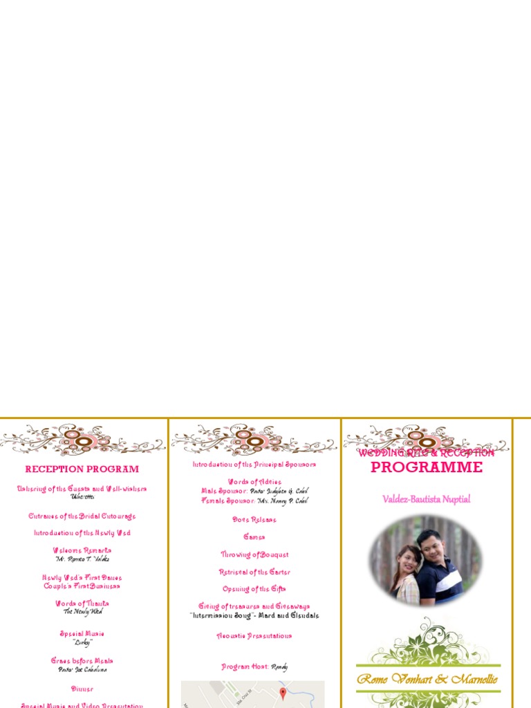 Wedding Program Sample | PDF | Bridesmaid | Wedding