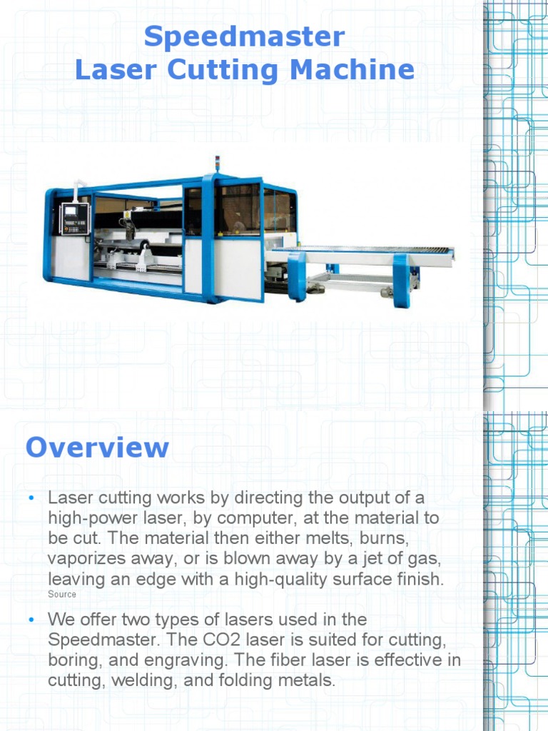CNC Laser Cutting Machine The Speedmaster PDF | PDF | Applied And ...