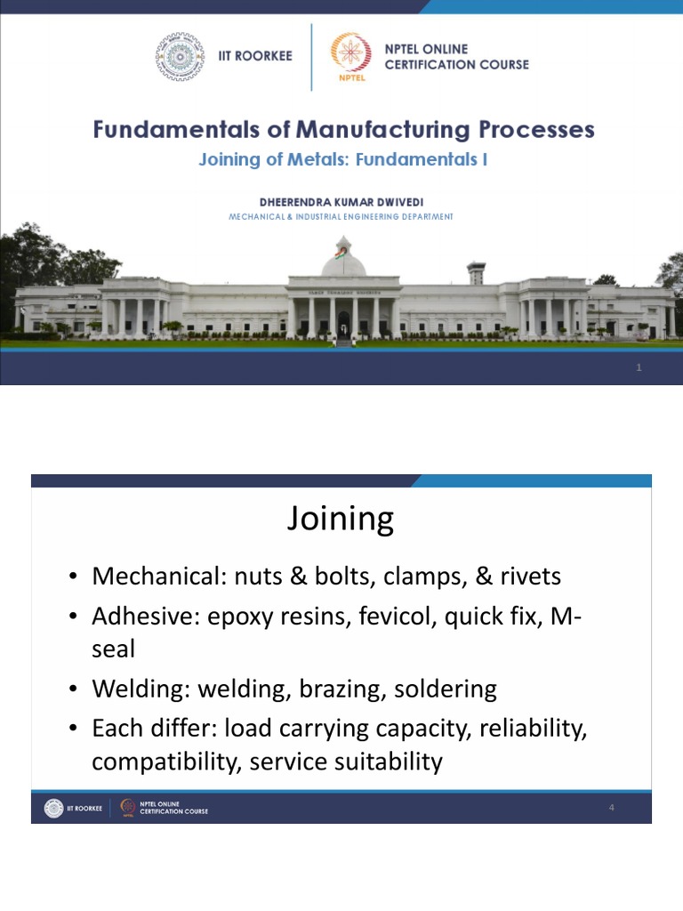 Fundamentals of Manufacturing Processes | PDF | Welding | Construction