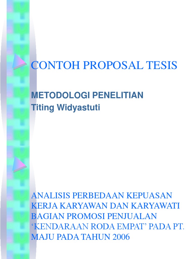 14 Contoh Proposal Tesis | PDF