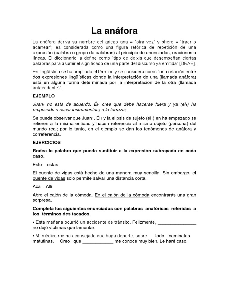 ANAFORA | PDF