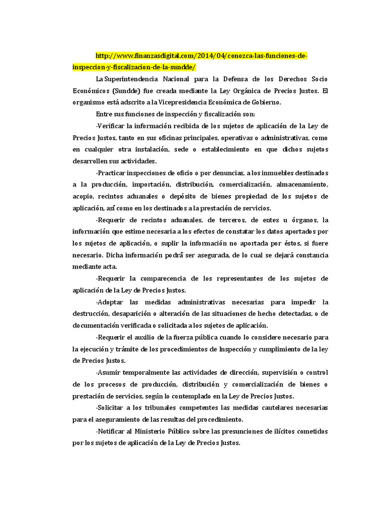 Estructura de La SUNDDE y Diseño | PDF | Diseño | Precios