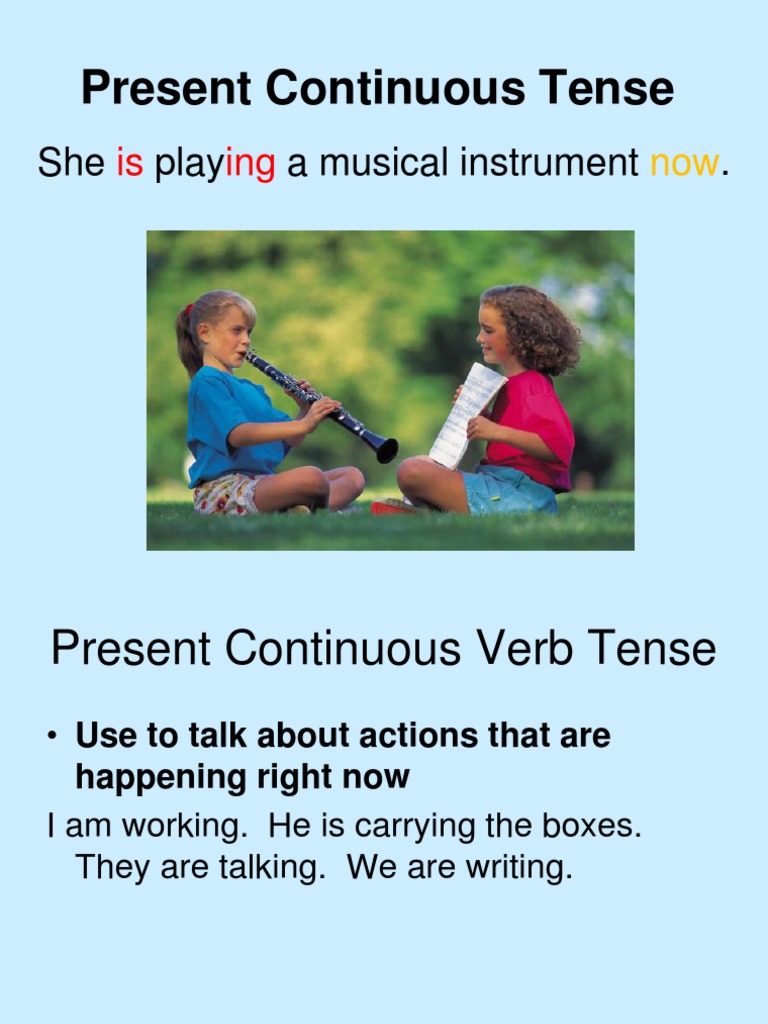 Present Continuous Tense | PDF | Verb | Style (Fiction)