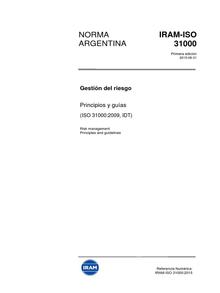 Iram Iso31000 15 PDF | PDF | Toma de decisiones | Organización ...
