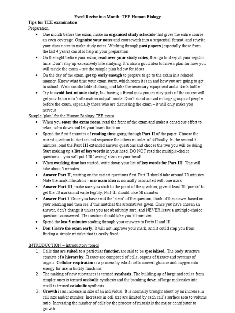 Human Biology Notes | PDF | Neuron | Axon