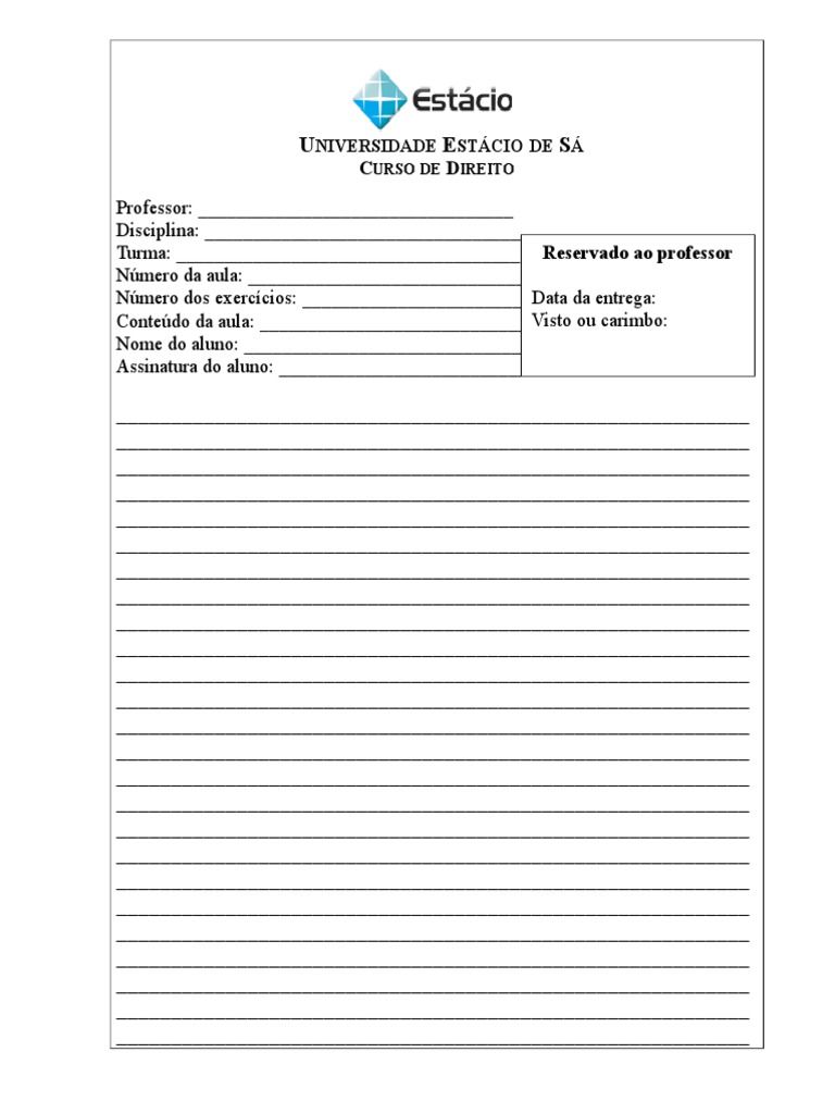 Modelo Folha de Resposta | Ensino | Compartilhamento