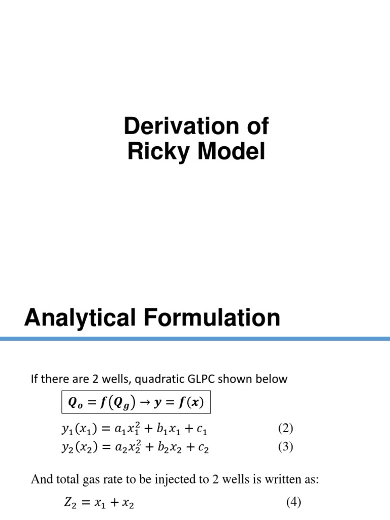 Derivation of Ricky Model | PDF | Computational Science | Numerical ...