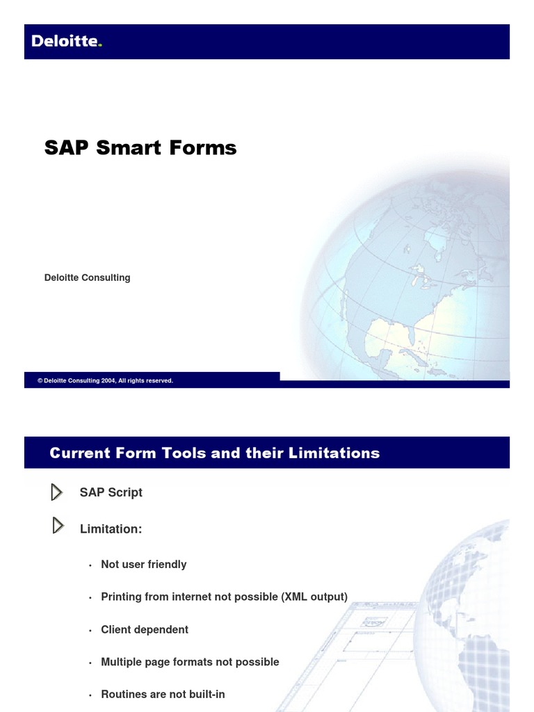 DELOITTE Smartforms | Download Free PDF | Page Layout | Computer Programming