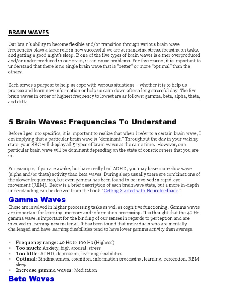 Brain Waves Pdf Microcontroller Neural Oscillation