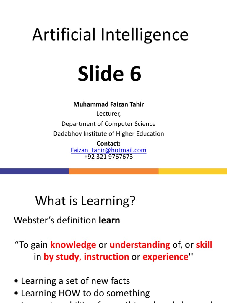 Artificial Intelligence: Slide 6 | PDF | Machine Learning | Systems Science