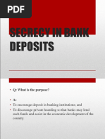 Law On Bank Secrecy (Ra 1405) | PDF | Banks | Deposit Account