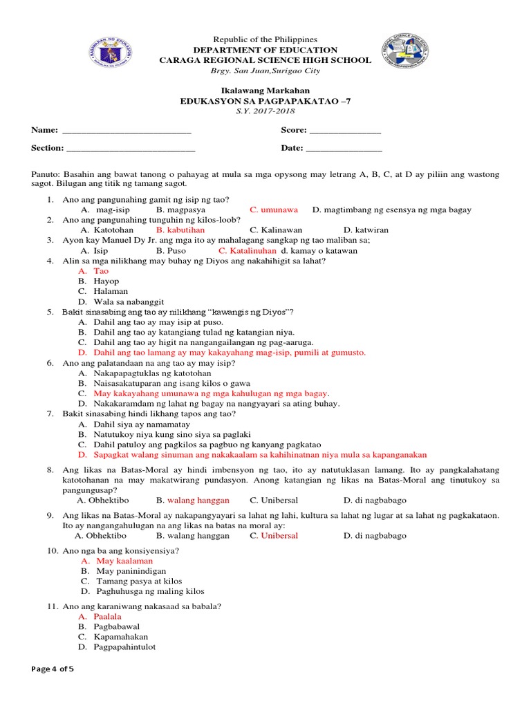 Ano Ang Pangunahing Gamit NG Isip NG Tao | PDF