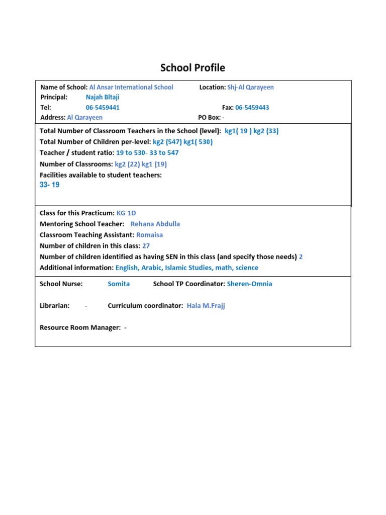 School Profile | PDF