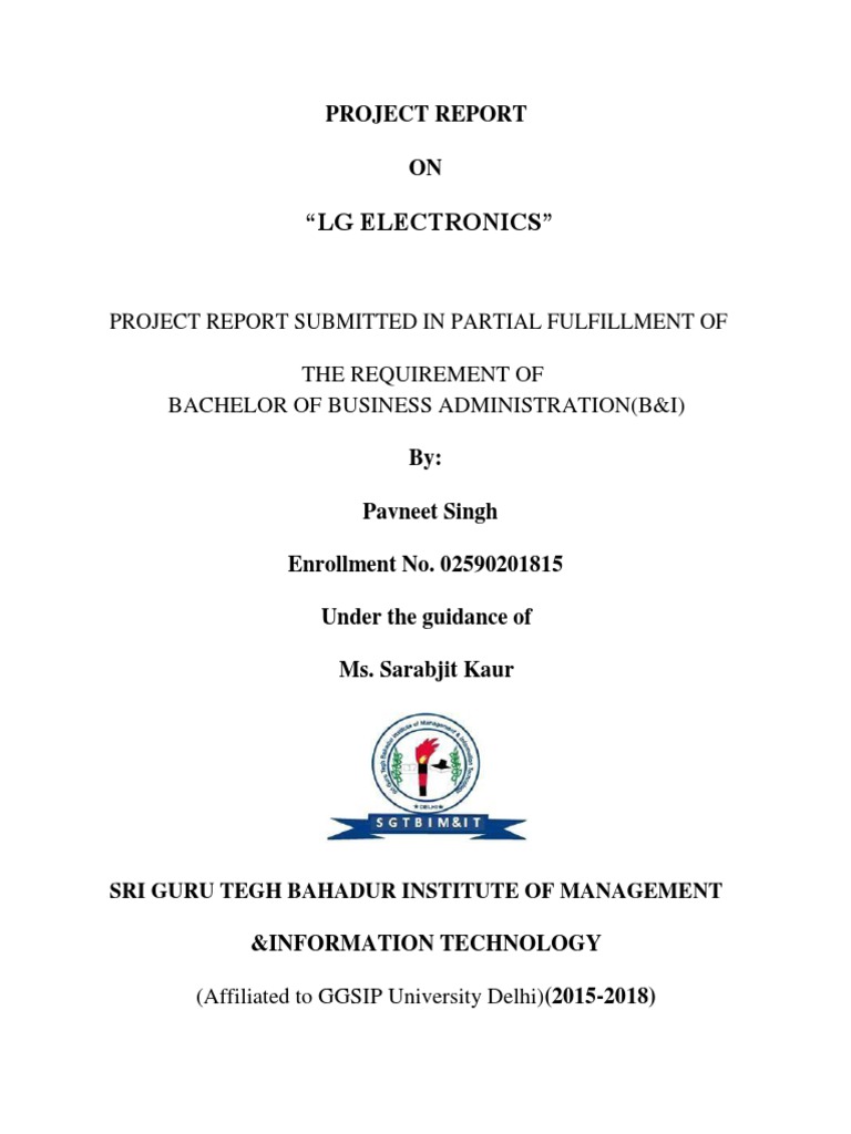 "LG Electronics": Project Report ON | PDF | Scripting Language | Java ...