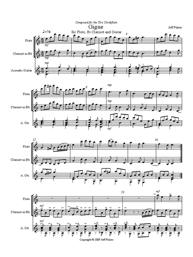 Gigue PDF | PDF | Musical Instruments | Leisure