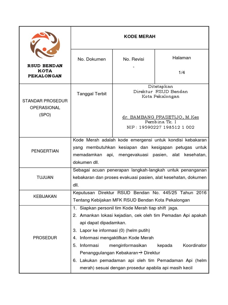 Spo Code Red Bendan | PDF