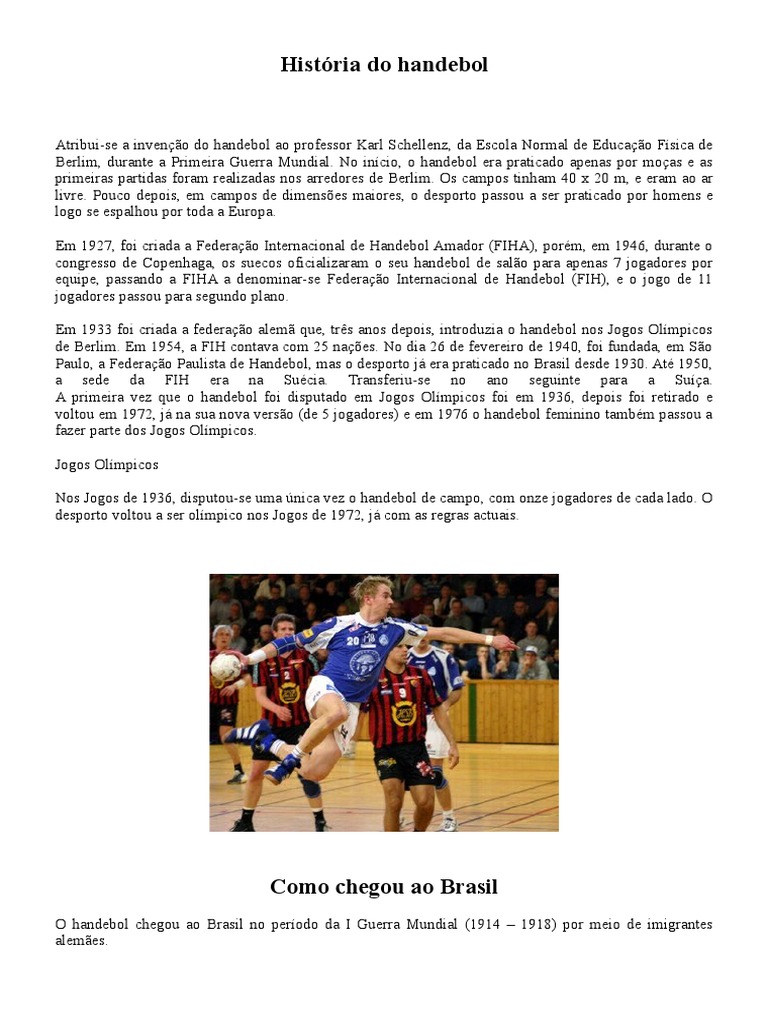 Descubra a Fascinante História da Origem do Handebol💻 Adentre o mundo ...