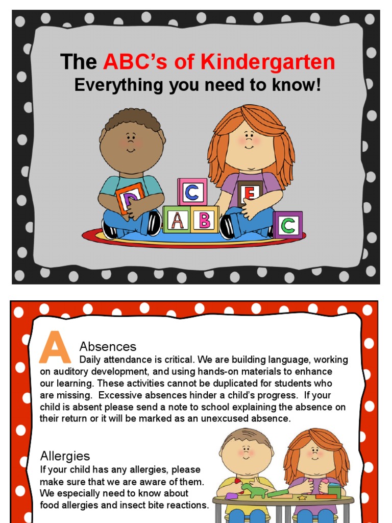 Abcs of Kindergarten | PDF | Reading (Process) | Reading Comprehension