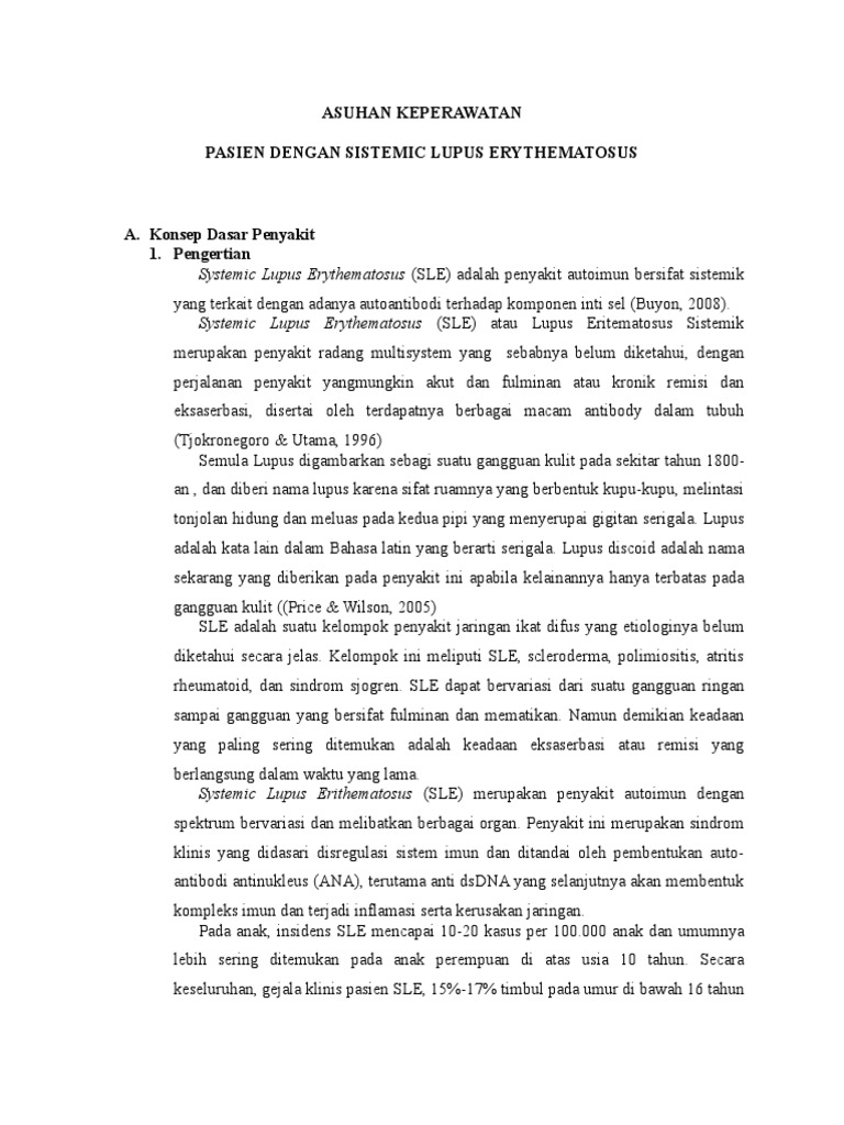 Asuhan Keperawatan pada SLE | PDF