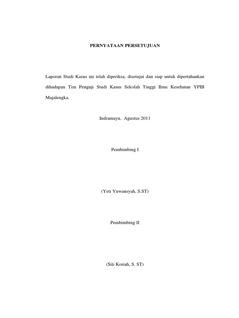 Contoh Lembar Pernyataan Persetujuan Lta | PDF
