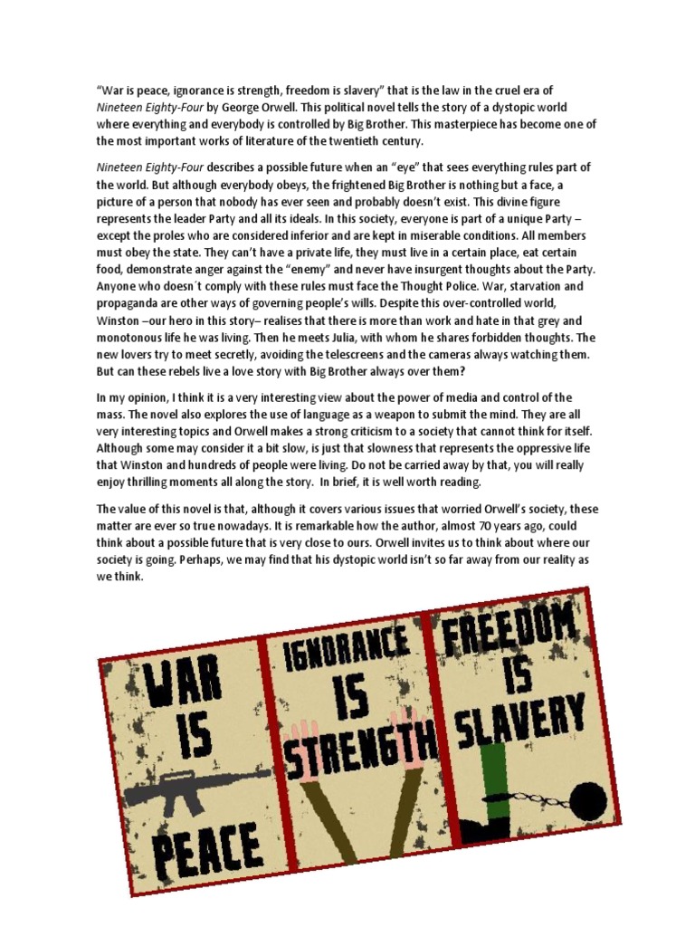 War is peace, ignorance is strength, freedom is slavery | PDF