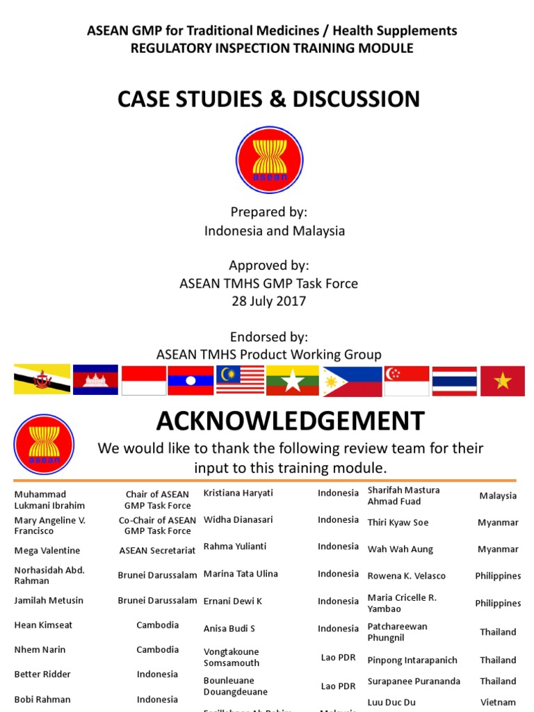 ASEAN TMHS GMP Training - Case Studies - Discussion Answer Final | PDF | Packaging And Labeling ...