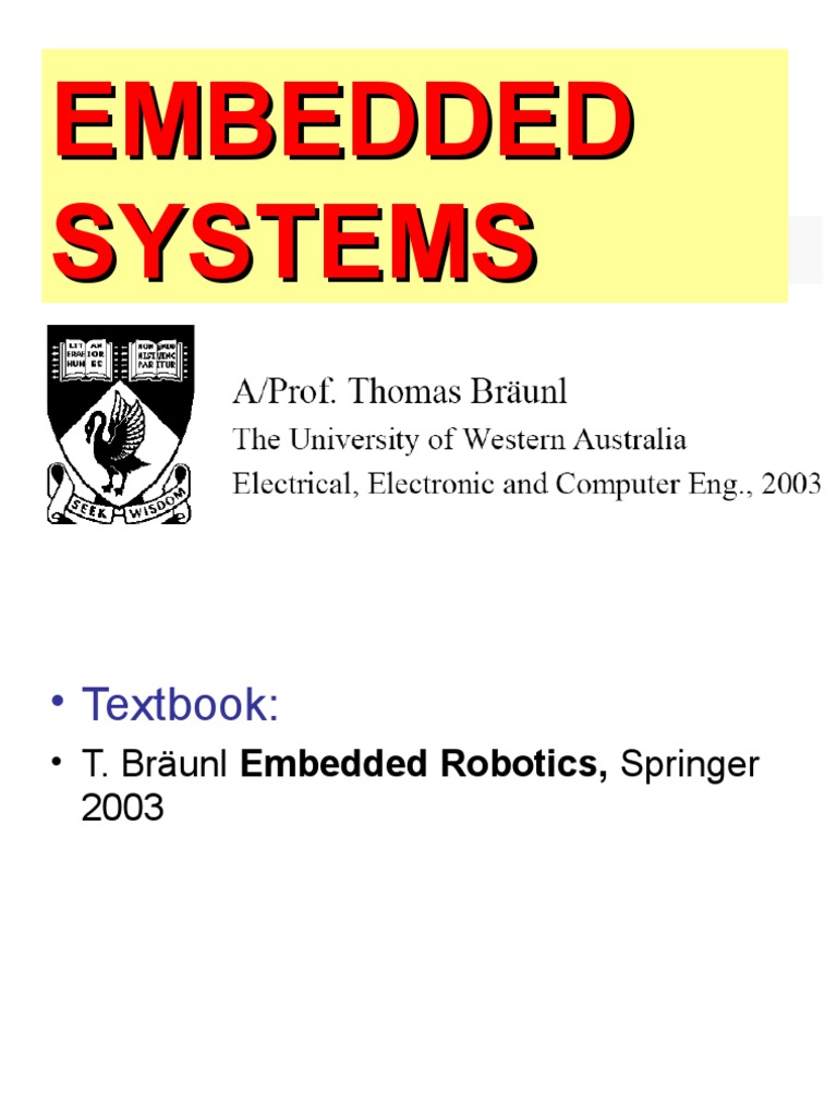 2007 0001Week1-EmbeddedSystems | PDF | Embedded System | Input/Output