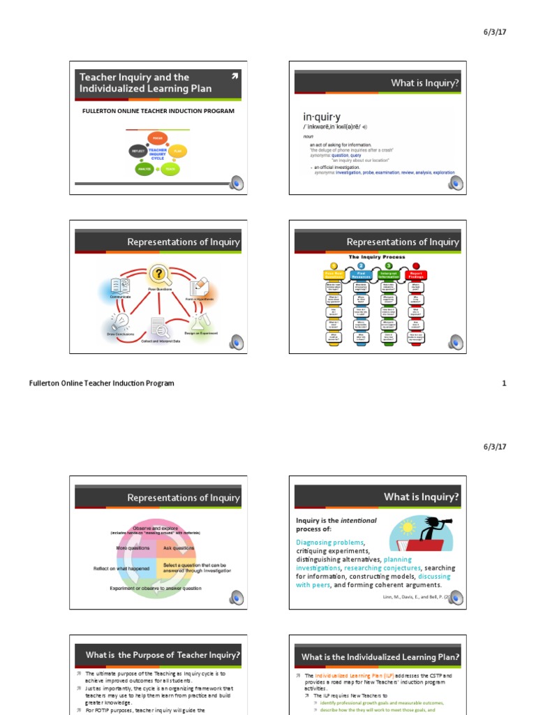 Teacher Inquiry Presentation Handout | PDF | Inquiry | Educational ...