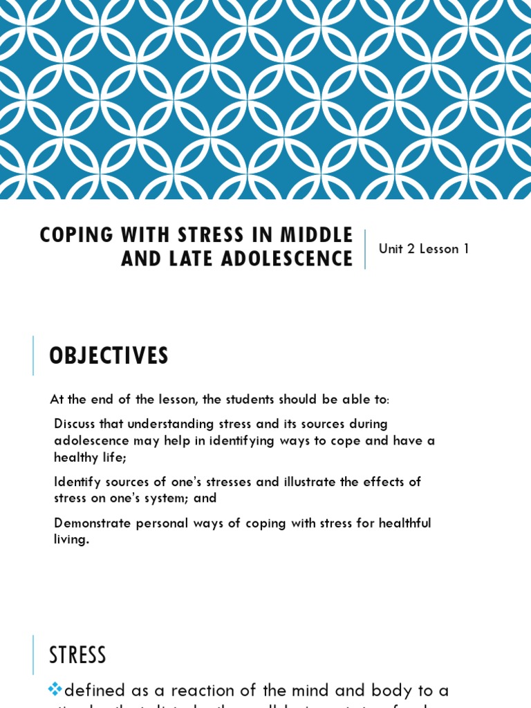 Coping with Stress in Adolescence: Understanding Sources of Stress and ...