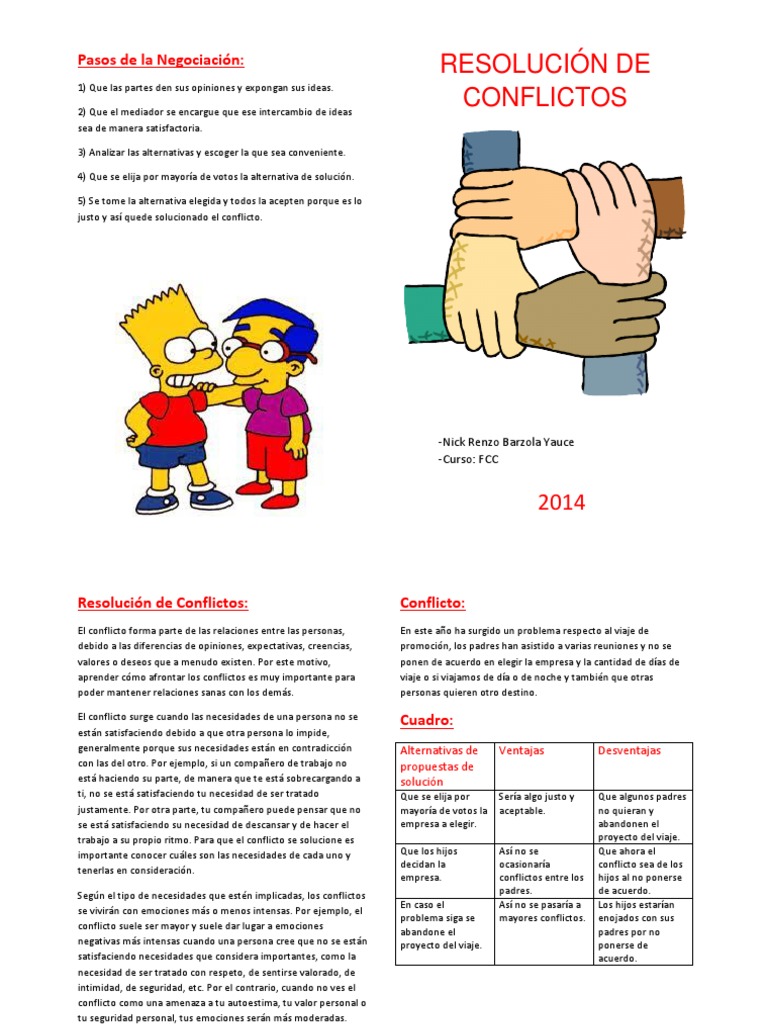 Diptico FCC | PDF | Conflicto (proceso) | Sicología