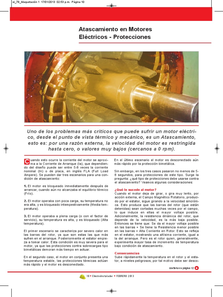 78 - 10 Motortico. Atascamiento en Motores Eléctricos - Protecciones ...