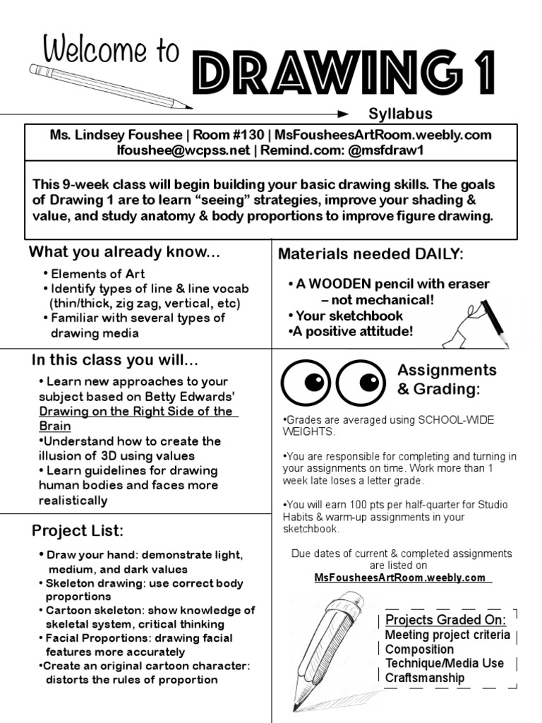 Syllabus Drawing1 | PDF | Drawing | Cognition