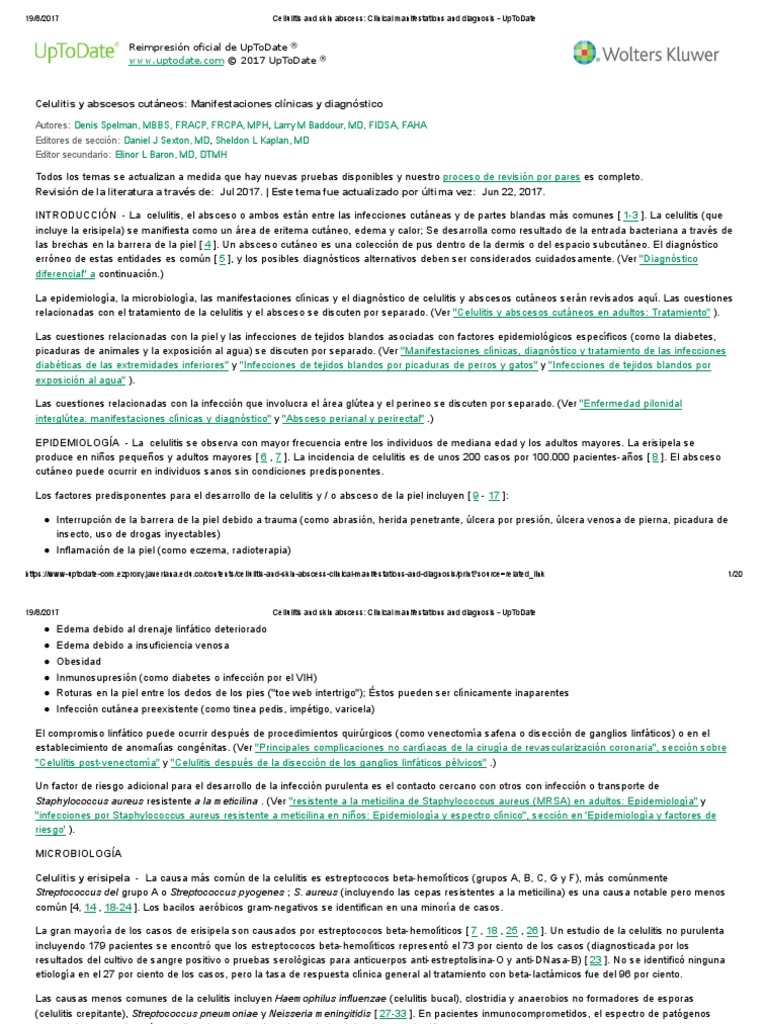 Cellulitis and Skin Abscess - Clinical Manifestations and Diagnosis ...