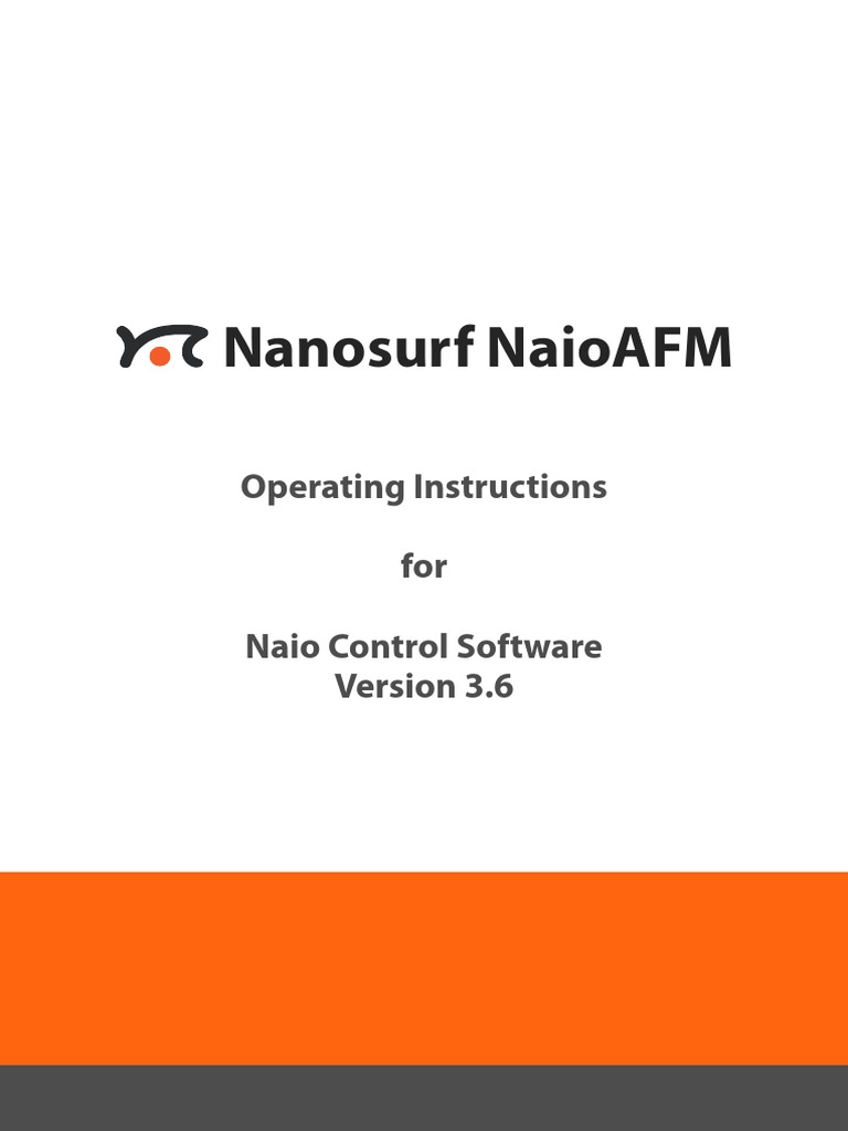 NaioAFM Operating Instructions | PDF | Atomic Force Microscopy | Image ...