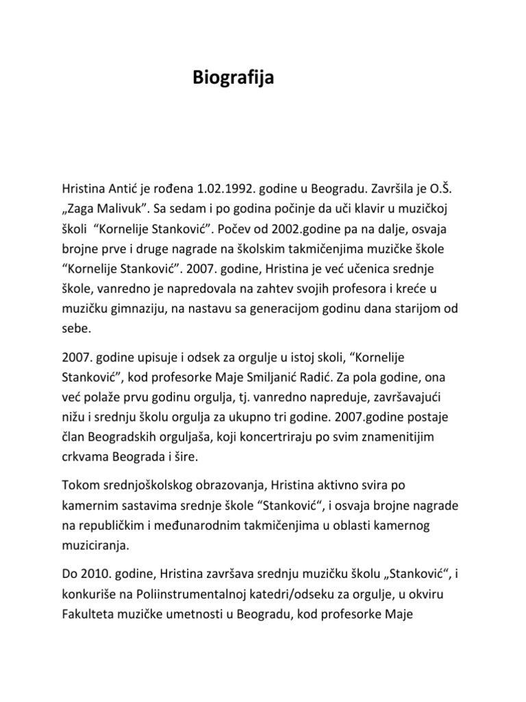 Biografija Master | PDF