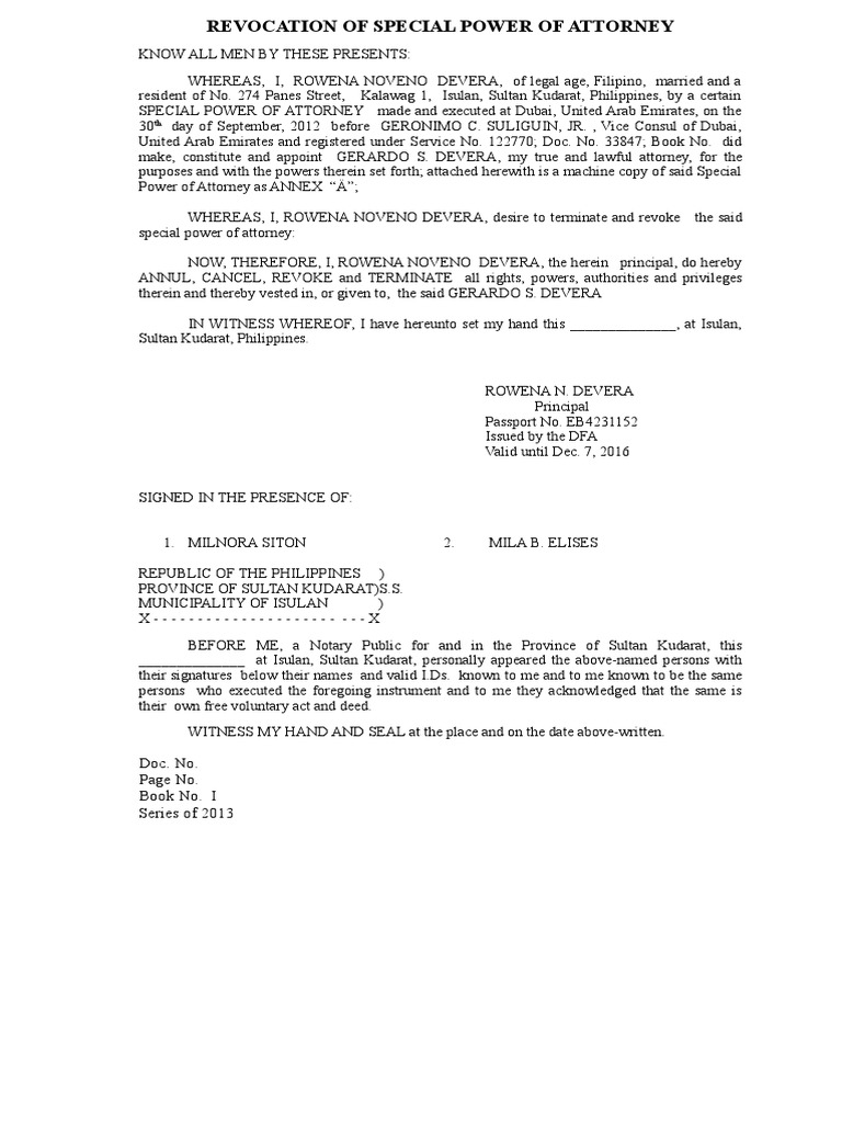 Doc. No. Page No. Book No. I Series of 2013 | PDF