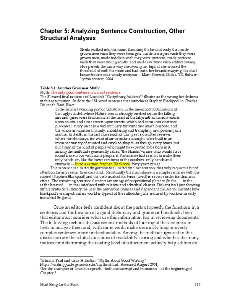 Chapter 5-Analyzing Sentence Construction, Other Structural Analyses ...