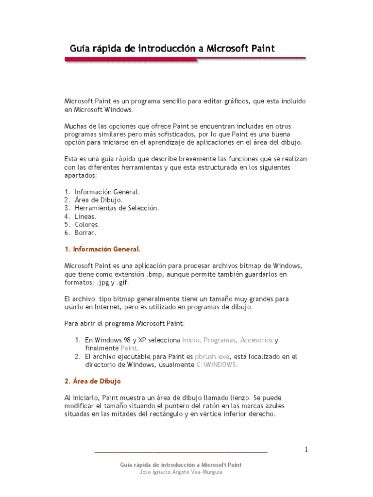 Paint Manual USER | PDF | Point and Click | Informática