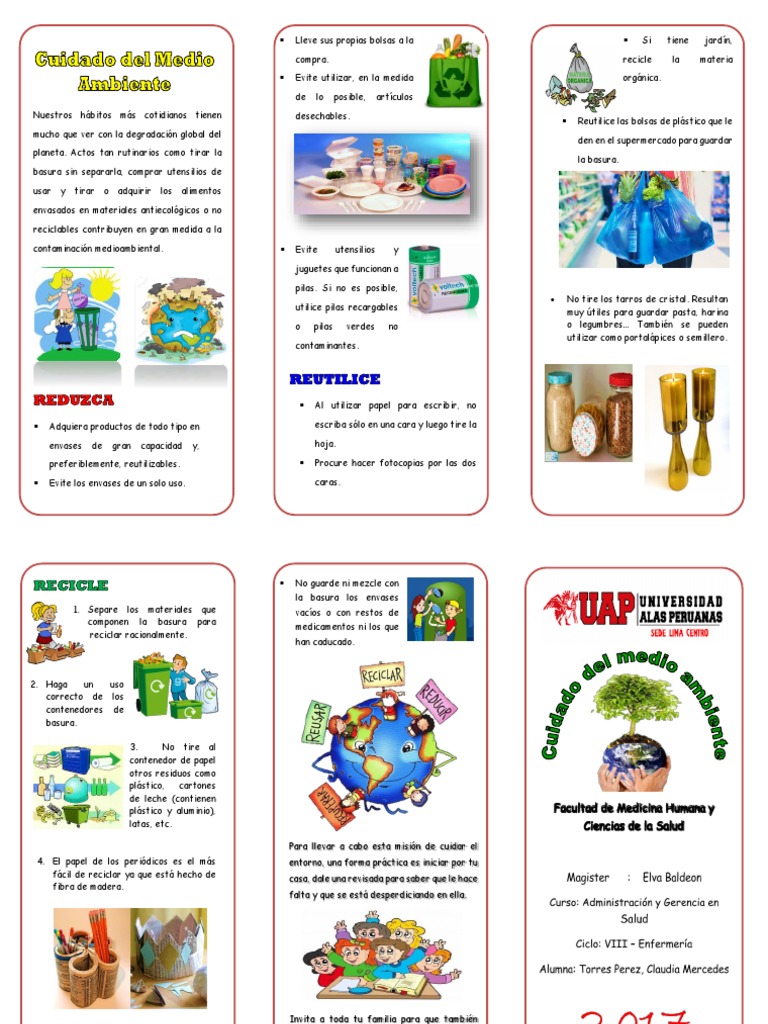 triptico medio ambiente.pdf | El plastico | Residuos triptico medio ambiente.pdf | El plastico | Residuos