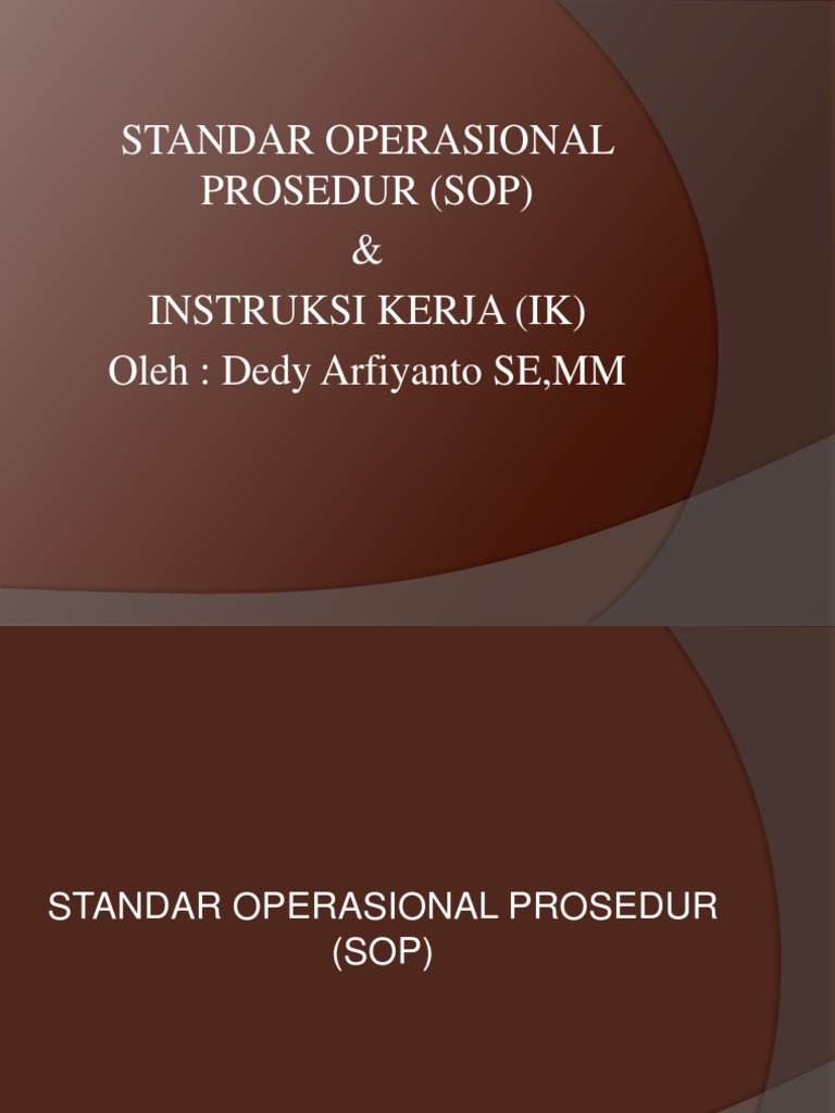 Perbedaan Ik Dan SOP | PDF